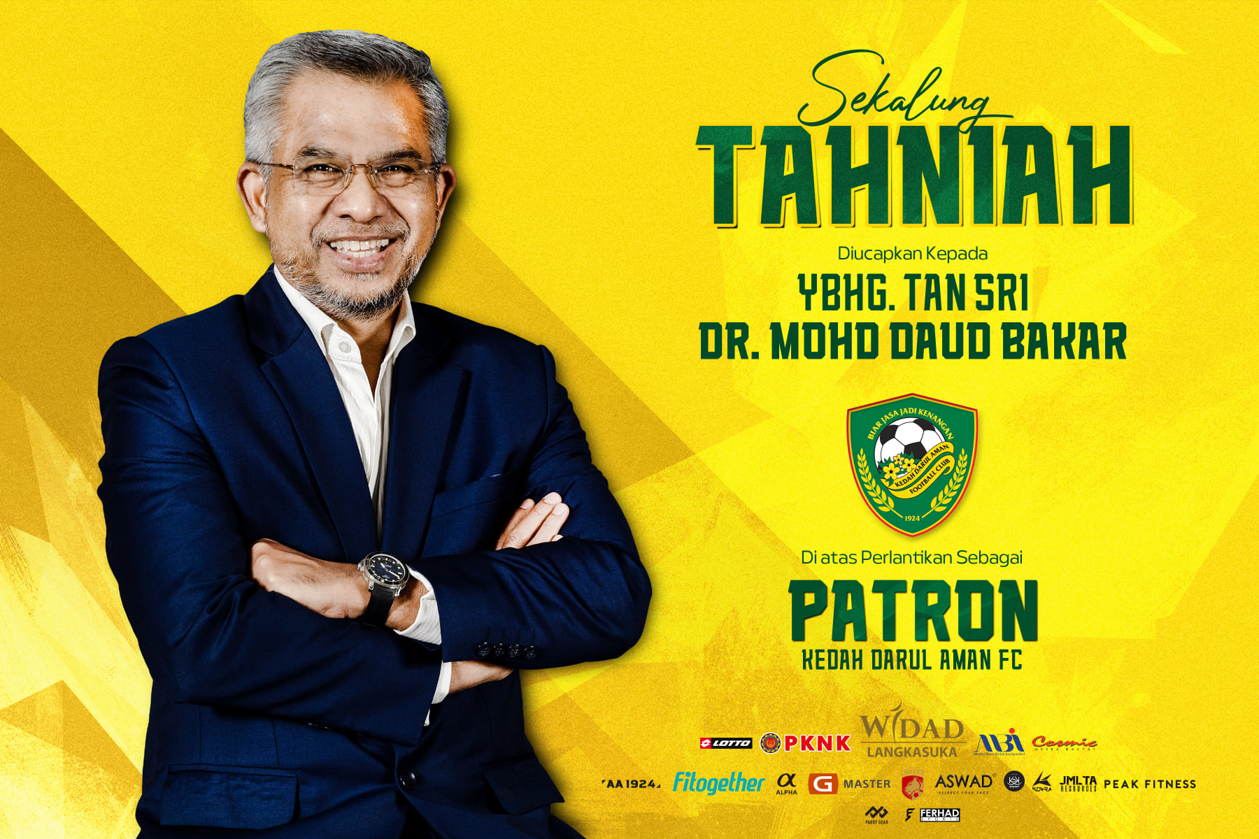 Kedah Lantik Tokoh Kewangan, Dr. Mohd Daud Bakar Sebagai Penaung Kelab ...